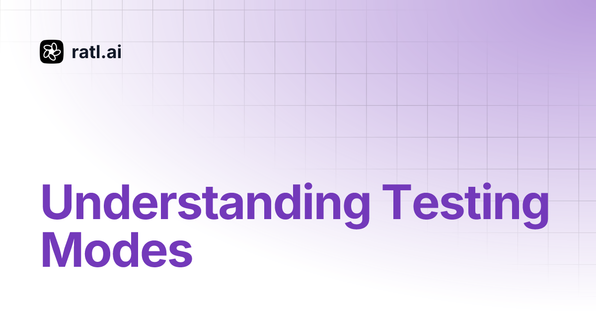 Understanding Testing Modes | ratl.ai